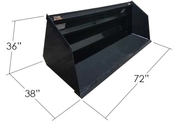 72" Heavy Duty Bulk Material High Volume Bucket - KMK Welding and ...