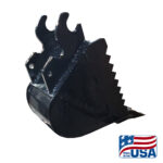 12”-16" Kubota Excavator/Mini Excavator Tooth Bucket/Kubota U35/KX033 ...